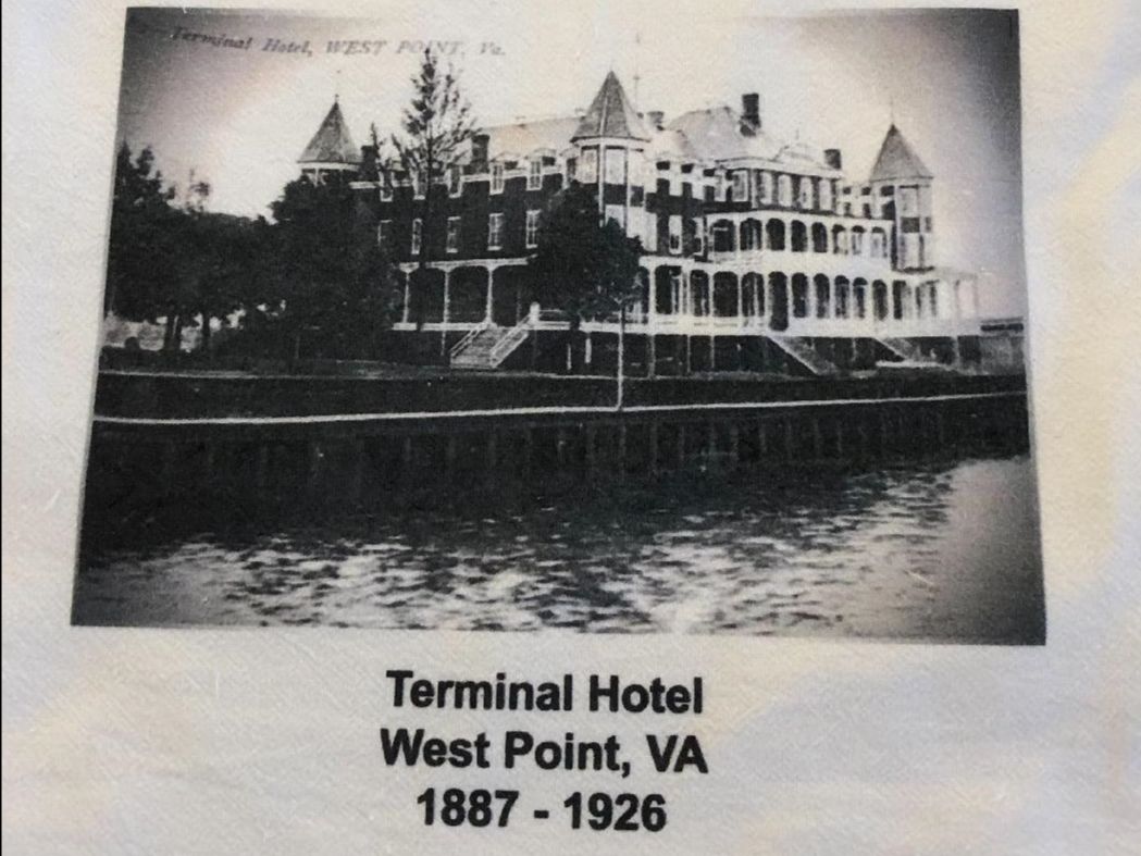 Terminal Hotel Tea Towel – Historical Society of West Point, Virginia